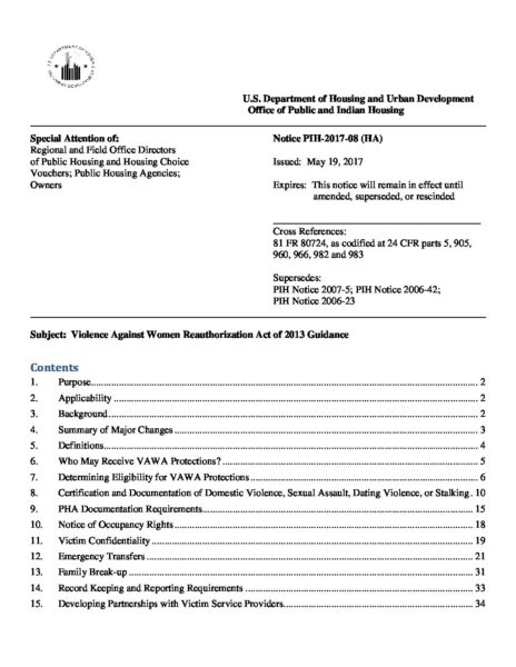 VAWA Final Rule Guidance - NAHMA