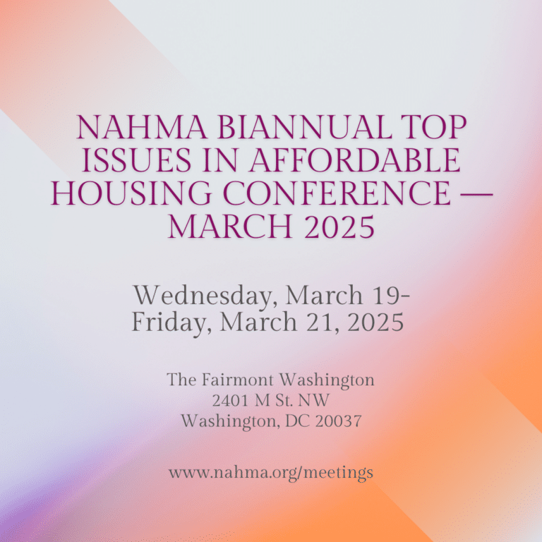 NAHMA Meetings, Forums and Registration